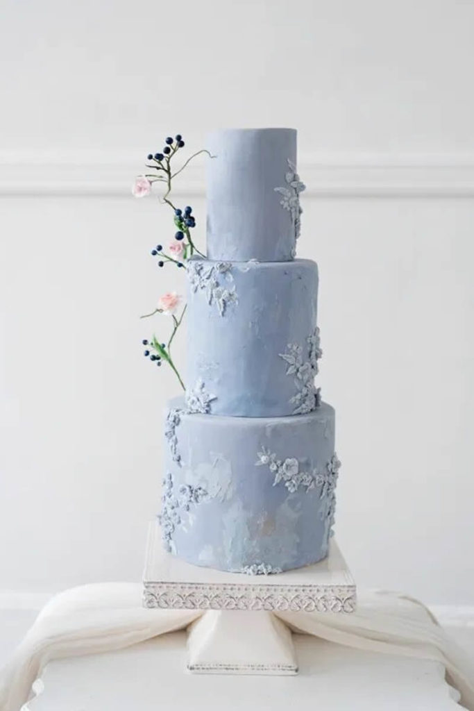 Algo azul, ¡en el pastel de bodas! : Fiancee Bodas