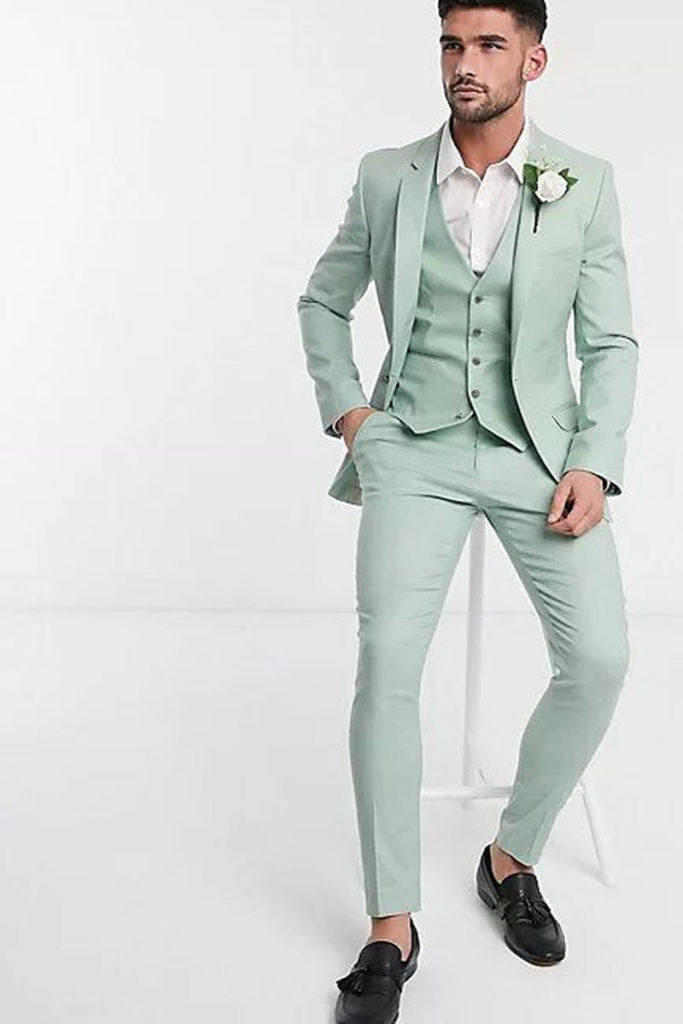 ¡Adiós a los trajes negros! 30 trajes de colores para novios modernos ...